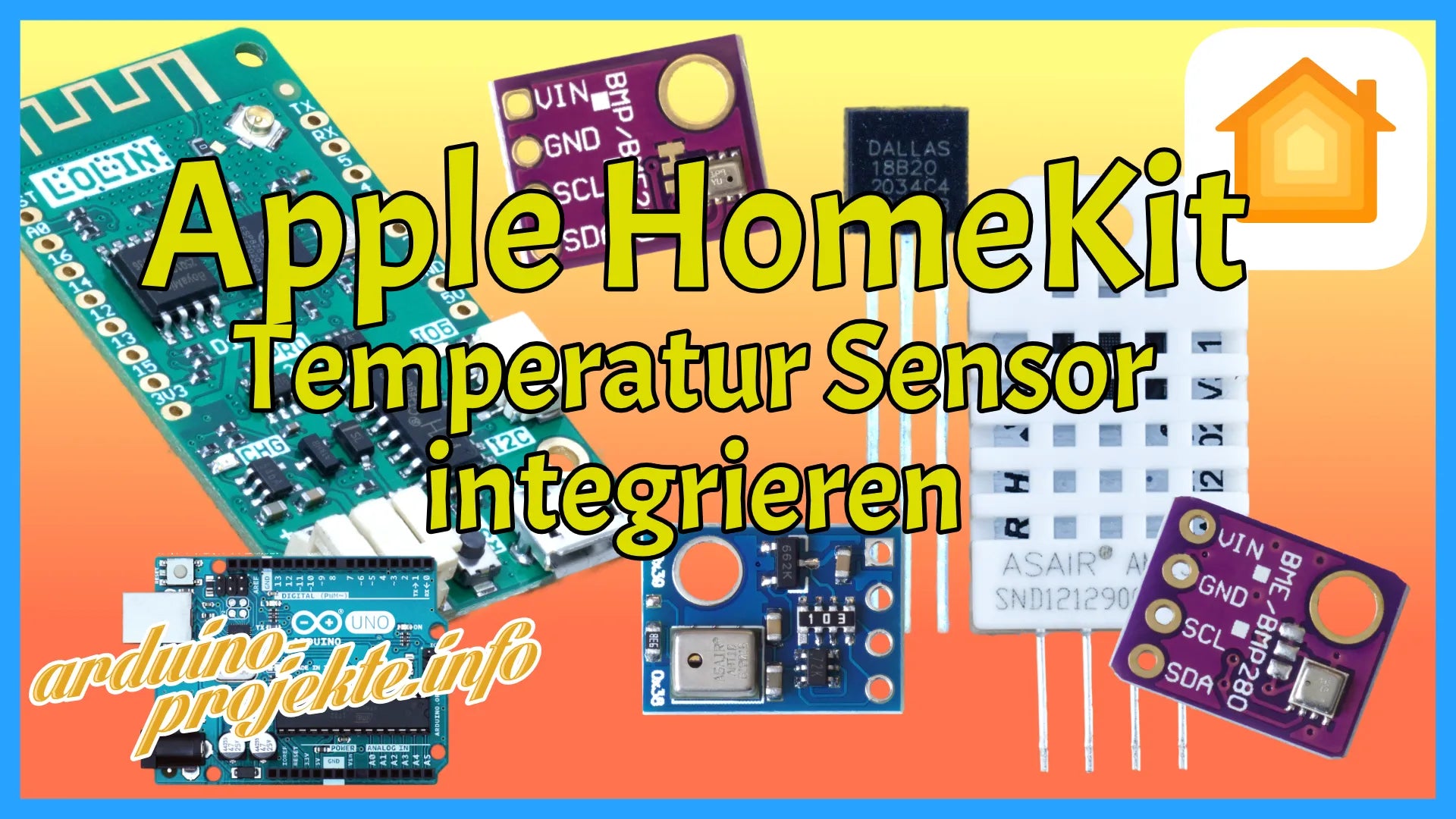Anleitung Apple HomeKit mit DS18B20, BME280 uvm. ESP8266 Arduino – arduino-projekte.info